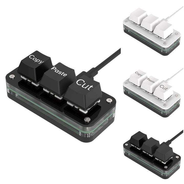 3 Keys Macro Programming Mini Keyboard For Photoshop Gaming Hotswap Programming Keypad Copy