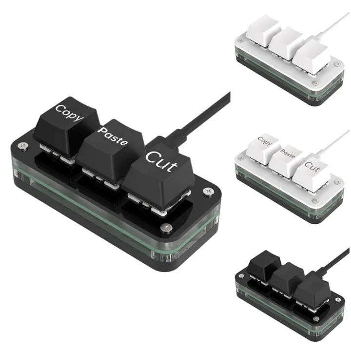 (GJAD) 3 Keys Macro Programming Mini Keyboard for Photoshop Gaming ...