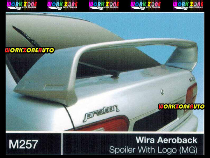 M257 Proton Wira Aeroback Fiber Spoiler With Logo (Mugen) Body kit ...