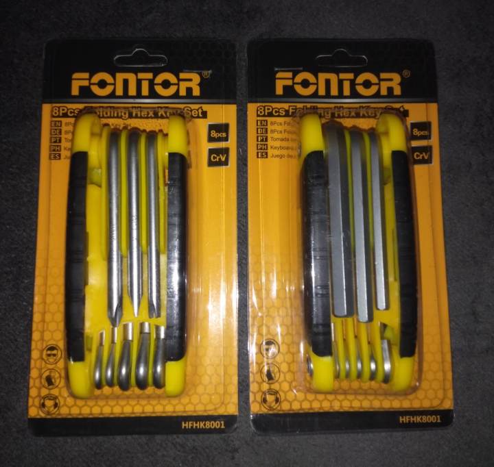 Fontor 8pcs Folding Hex Key Set | Lazada PH