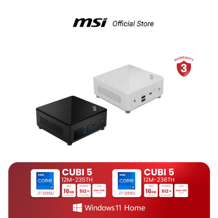 MSI MINI PC CUBI 5 12M-235TH | CUBI 5 12M-236TH | Intel core i7-1255U ...