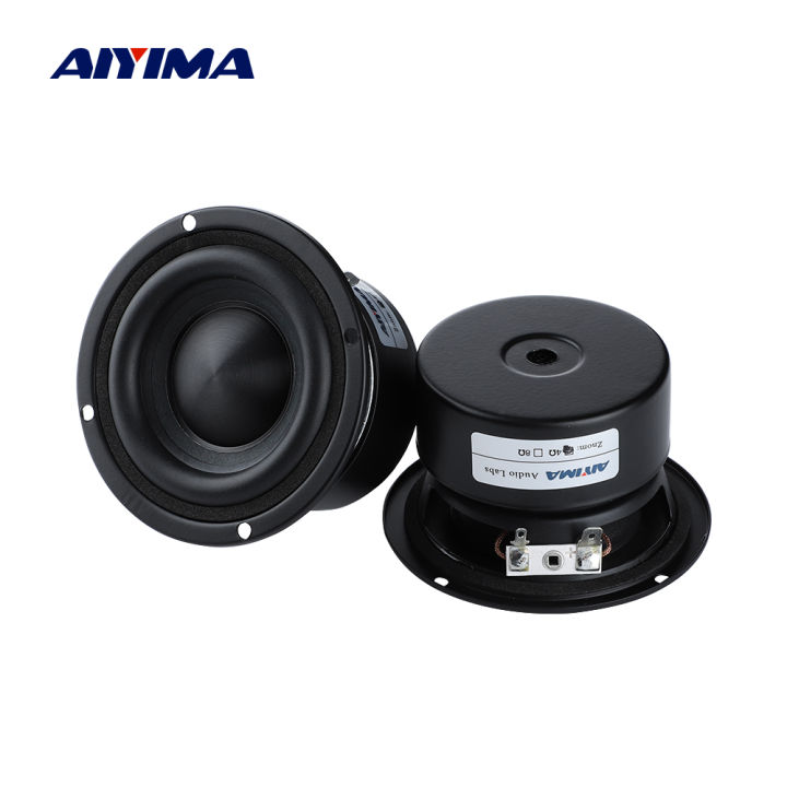 AIYIMA 2Pcs 3 Inch 4/8 Ohm 25W Bass Loudspeaker woofer Speakers Driver Audio DIY Home Theater ...