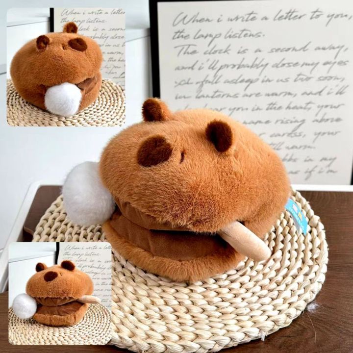 YOUSHI TOP capybara stuff toy Stuffed Animals Capybara Plush Wooden ...