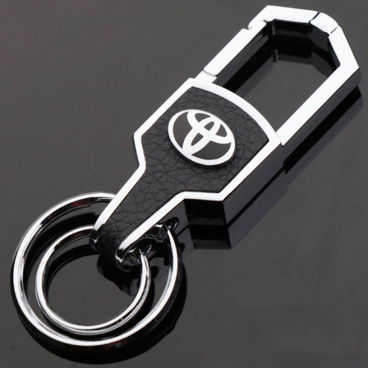 Toyota Car Key Holder Braided Rope Leather Key Chain Diamond Car Logo ...