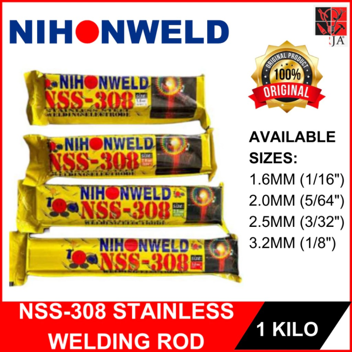 NSS-308 NIHONWELD STAINLESS WELDING ROD (5/64"-3/32") ( SOLD PER 1 KILO ) | Lazada PH