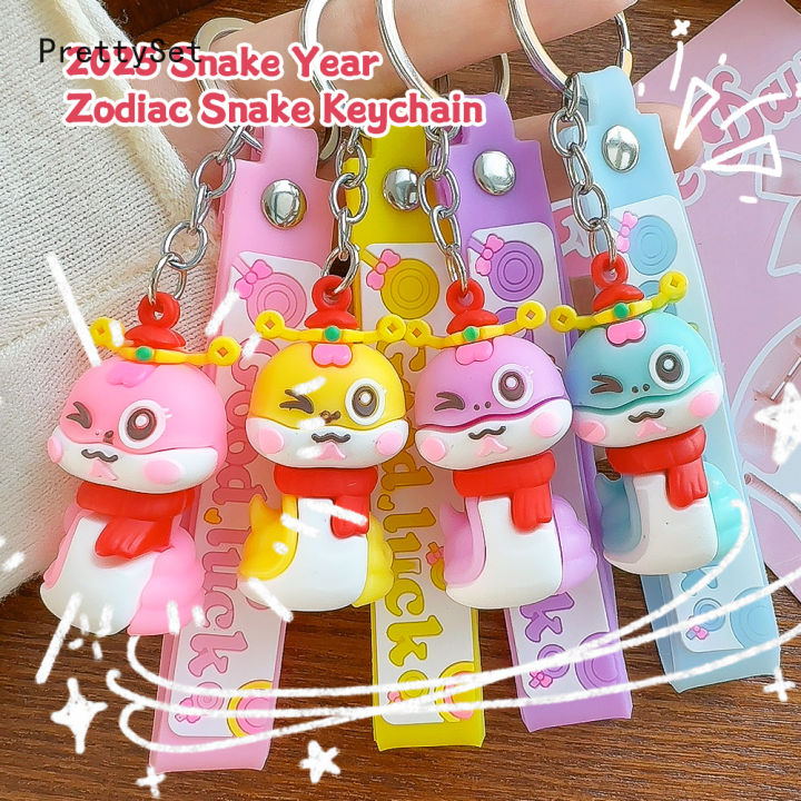 2025 Chinese New Year Snake Zodiac Lucky Pendant Keyring Backpack ...