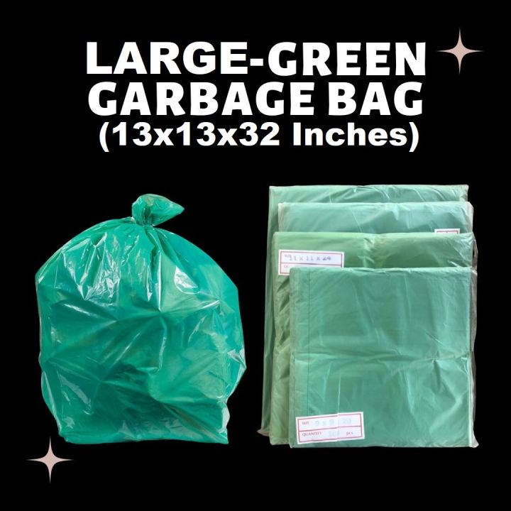 Green Garbage Bag Large- Set of 100 Pcs | Lazada PH