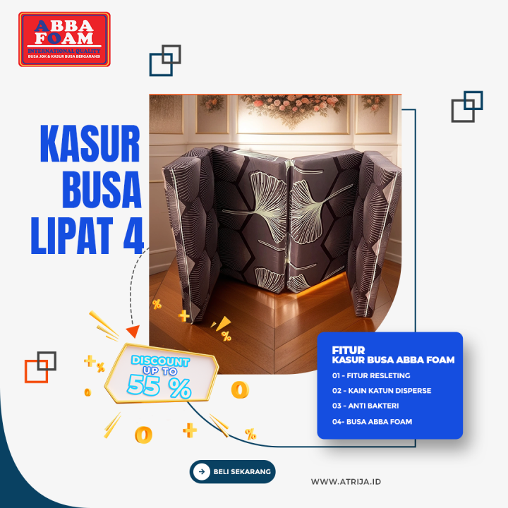 KASUR LIPAT 4 TEBAL 5 DAN 10 CM - ABBA FOAM | Lazada Indonesia