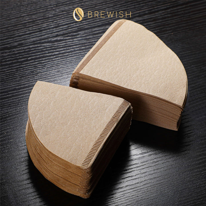 BREWISH 40PCS Unbleached Coffee Filter Paper V60 Dripper Coffee Brown ...