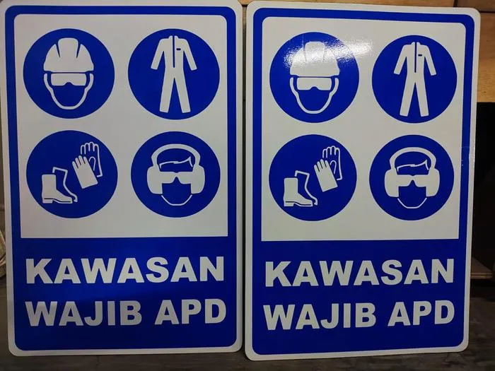 RAMBU KAWASAN WAJIB APD K3 40CM X 60CM, 35CM X 60CM PLAT ACP 3MM ...