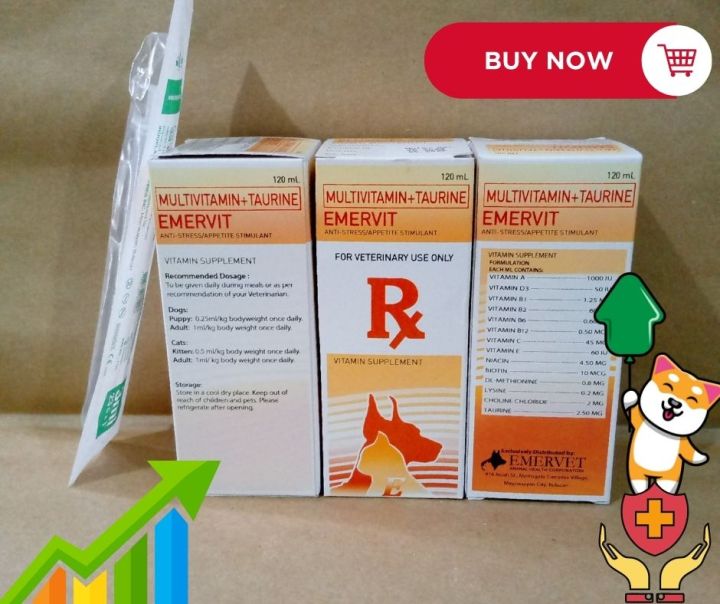 EMERVIT Multivitamins + Taurine 120 ml with Free Syringe | Lazada PH