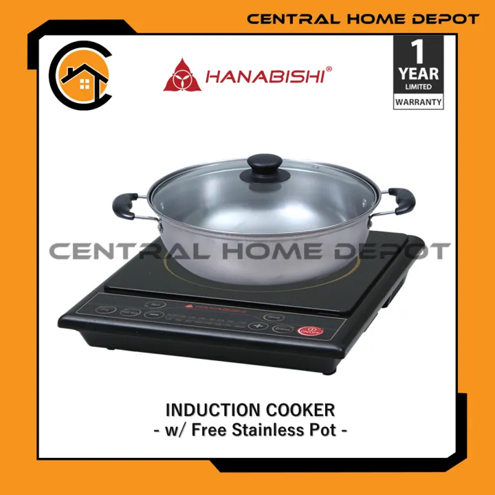 Hanabishi Induction Cooker w/ FREE Stainless Pot / HIC-90 | Lazada PH