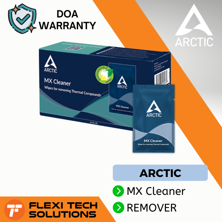 Flexi Tech ARCTIC MX Cleaner Thermal Compound Remover Wipes for ...