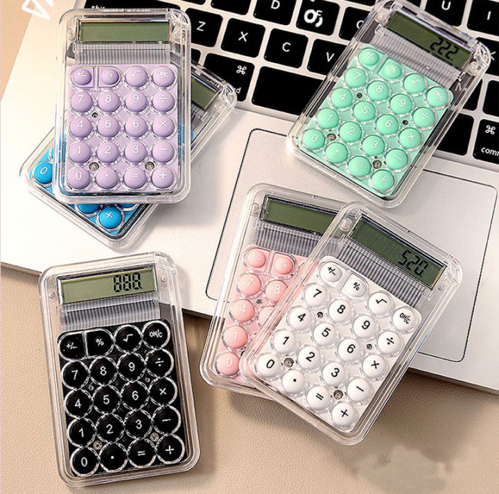 Mini Cute Calculator Kawaii Calculator Transparent Calculator Portable ...
