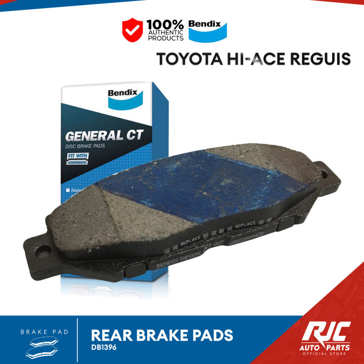 BENDIX BRAKE PAD TOYOTA HIACE REGIUS REAR DB1396 1set | Lazada PH