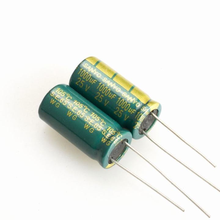 1ชิ้น,SANYO 25V 1000UF 105 °C 10X20มม. อิเล็กโทรไลต์ | Lazada.co.th