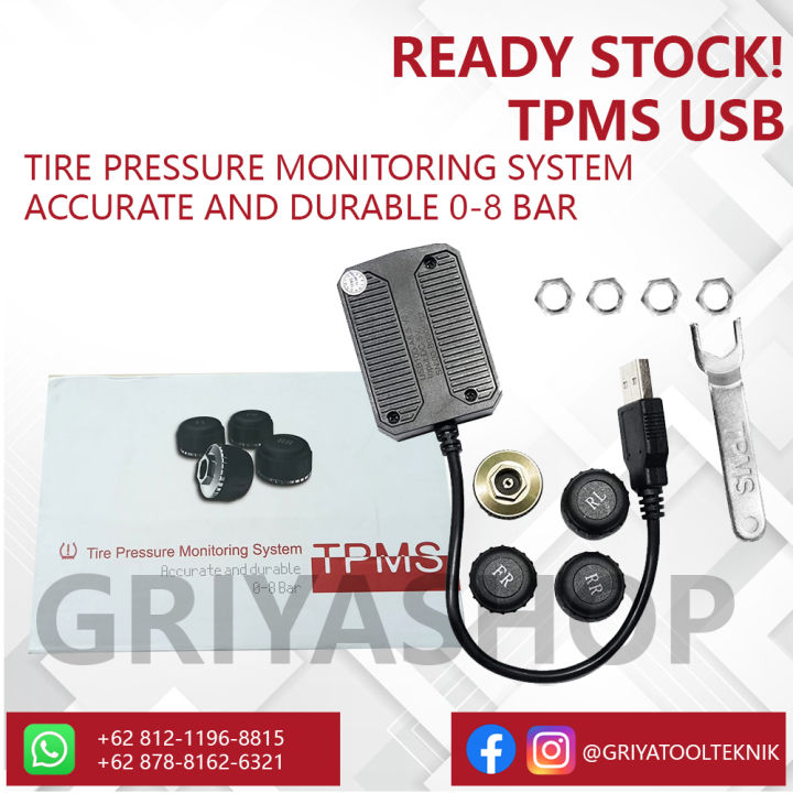 READY STOK! TPMS USB Sistem Sensor Pemantau Tekanan Ban Support Android | Lazada Indonesia