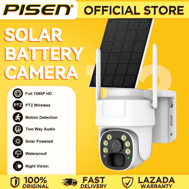 V380 Pro T3 Solar Power CCTV 4G 1080P IP Camera Bulit-in 8000mAh ...