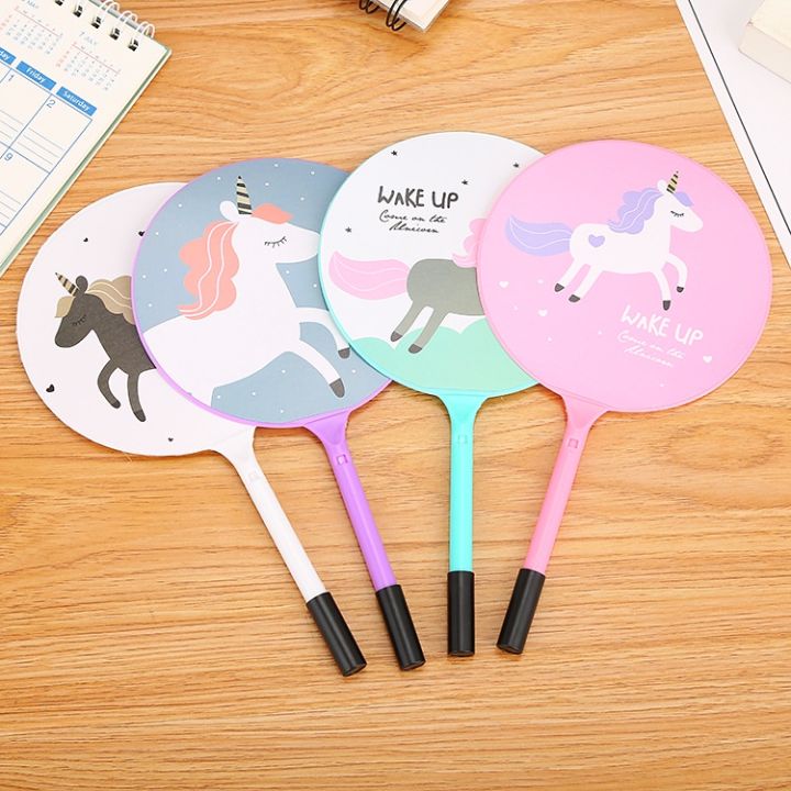 Unicorn Emoji Hand Fan Cartoon Cute Unicorn Handheld Portable Cute Fan ...