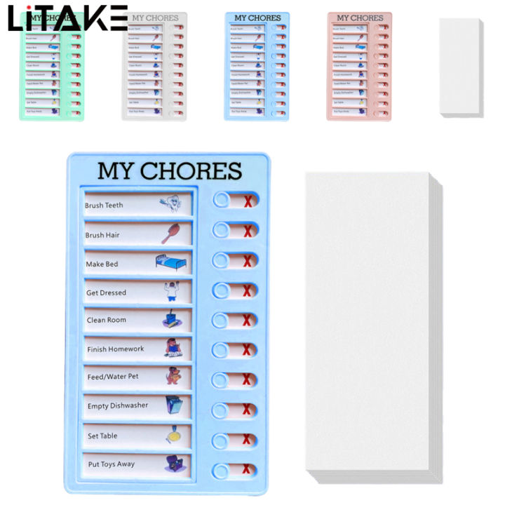 Chore Chart Board For Kids, Reusable Sliding Chore Chart, To Do List ...
