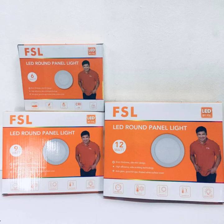 FSL LED SQUARE &ROUND PANEL LIGHTS 3W , 6W , 9W ,12W | Lazada PH