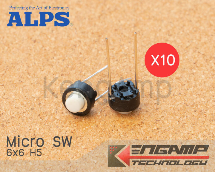 (10ตัว) [SW] Micro Switch 6x6x5 2ขา ALPS SKRGAED010 หรือ SKRGAFD010 ...