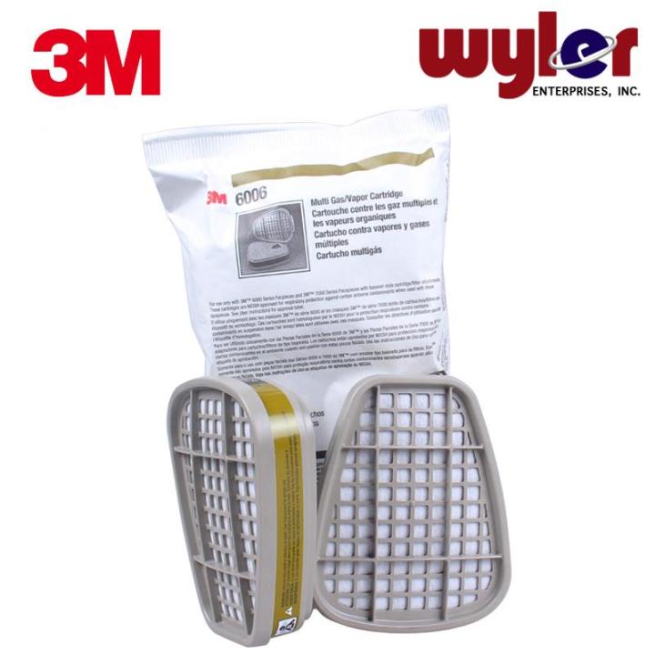 3M 6006 Multi Acid Gas / Organic Vapor Cartridge Only for 3M Gas Mask Respirator Safety Mask Gas ...