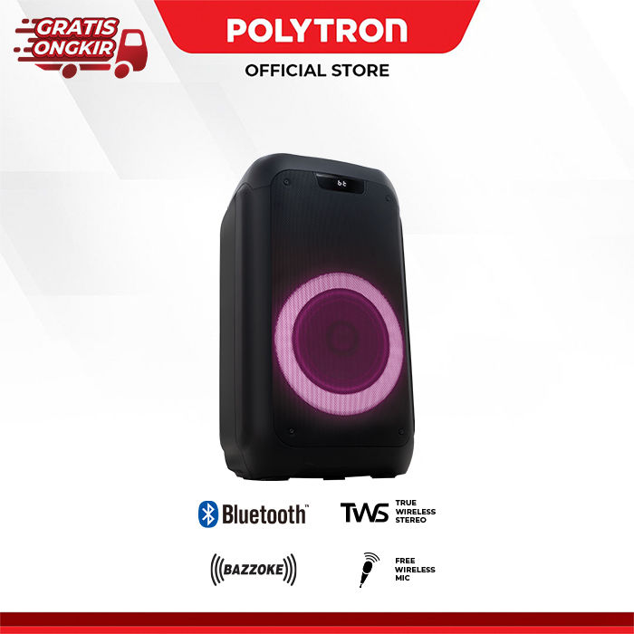 Polytron Party Speaker Bluetooth Karaoke Portable Wireless PPS 8L12 ...