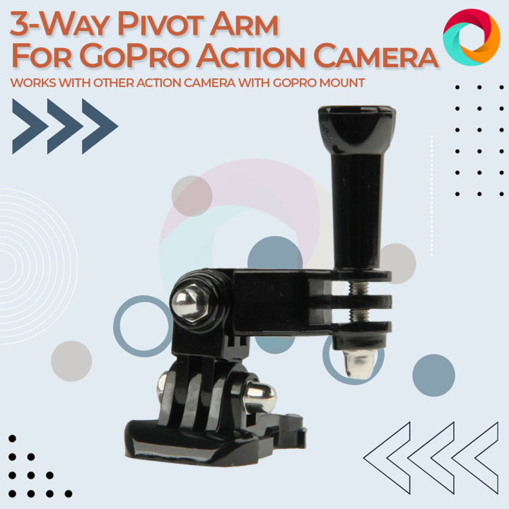 Shoot Three Way Adjustable Pivot Arm with Mount for GoPro and SJCAM ...