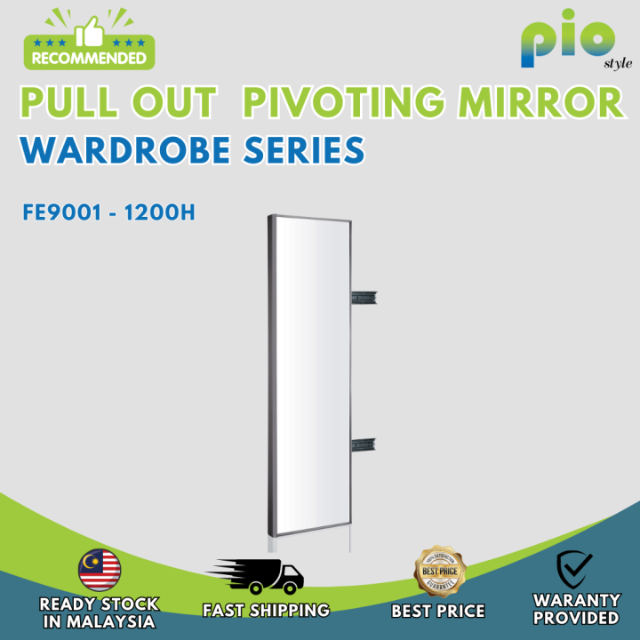 piostyle Pull Out Pivoting Wardrobe Mirror Pull Out Mirror Slides ...