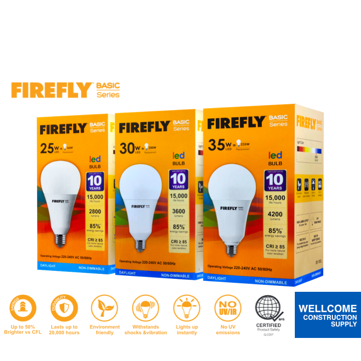 Firefly Basic Series LED Light Bulb Lamp 25w 30w or 35w | Lazada PH