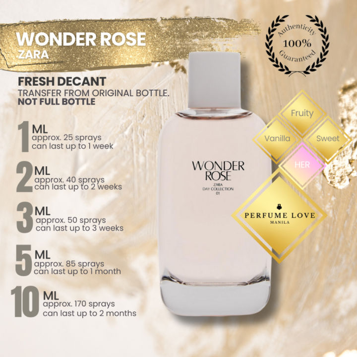 PERFUME DECANT Zar a Wonder Rose | Lazada PH