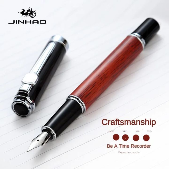 JINHAO 8802 Wooden Fountain Pen EF/F/M Nib Luxury Wood Ink Pens ...