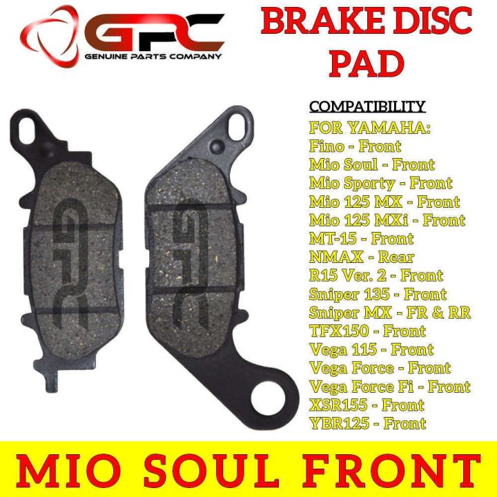 BRAKE DISC PAD MIO SOUL/MIO | Lazada PH