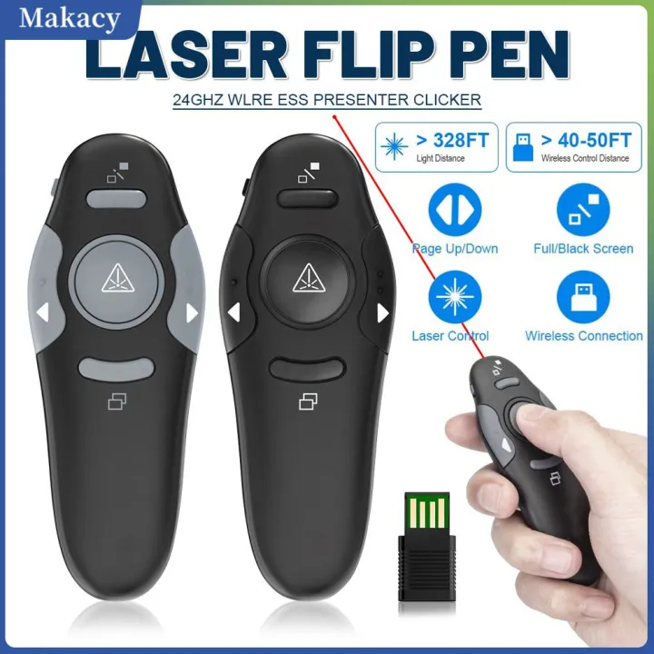 2.4GHZ Wireless Projection Pen Usb Presentation Page PPt Control Flip ...