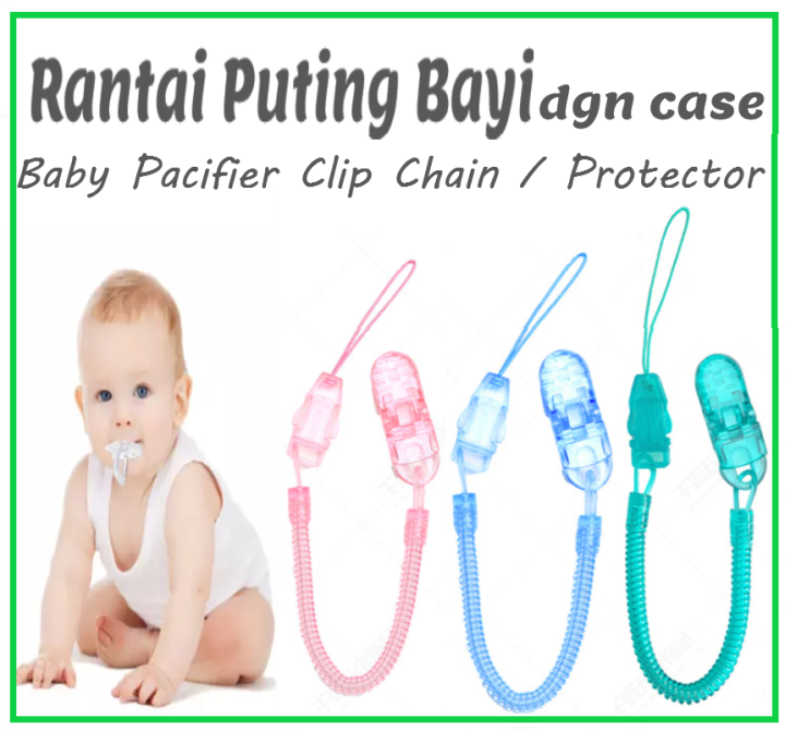 Rantai Puting tali Pacifier Clip Chain PP Holder Soother Pacifier Clips ...