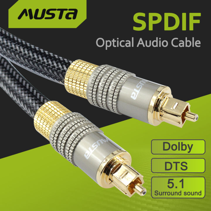 Digital Optical Fiber Audio Cable for Amplifiers Blu-ray Xbox TV Sound ...