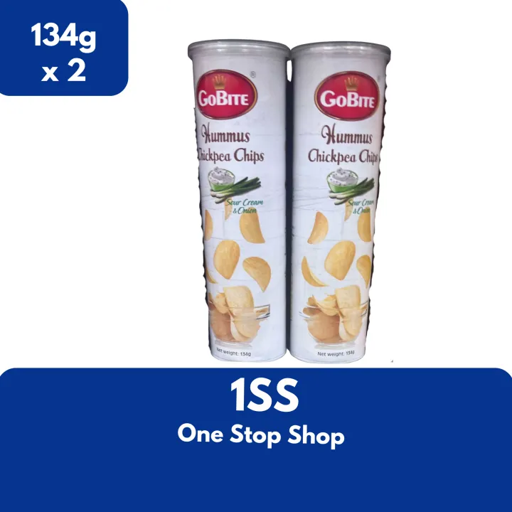 Go Bite Hummus Chickpea Chips, Sour Cream & Onion, 134g set of 2 ...