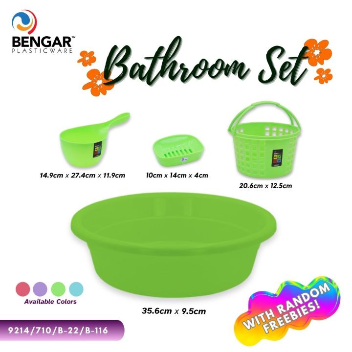 Bengar set basin dipper basket and soap case palanggana set for multi ...