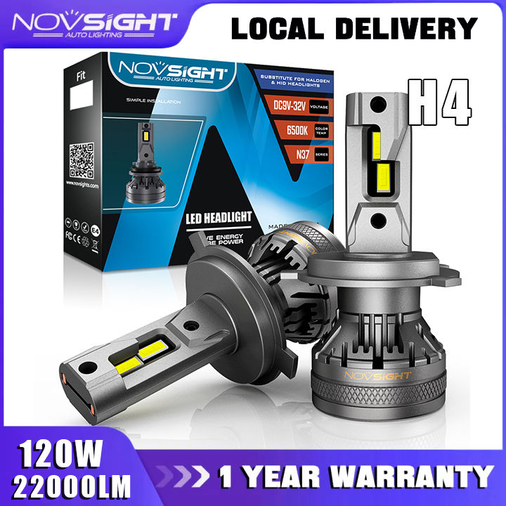 Novsight 1 Pair (2pcs) A500 N37 H4 120W / pair 22000LM high / low beam high beam LED headlight ...