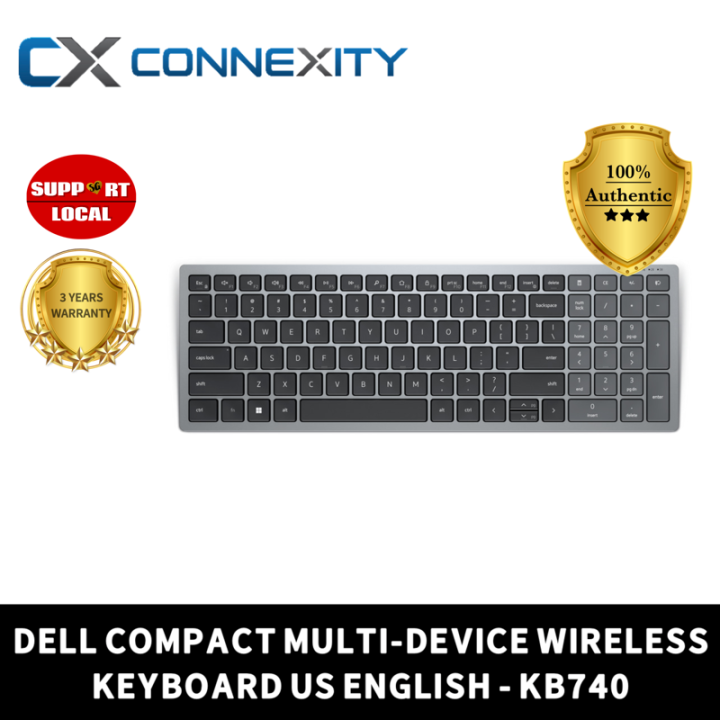 Dell Compact Multi-Device Wireless Keyboard US English - KB740 580-AKQD ...