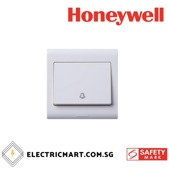Honeywell R4778BWHI 1 Gang 1-Way 16A Wide Rocker Push Switch w/ ‘BELL ...
