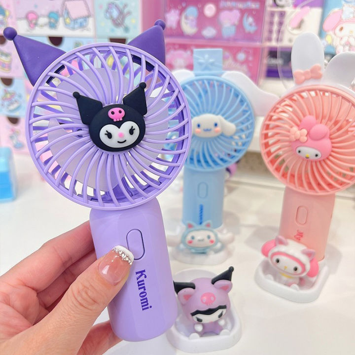 Sanrio Hand Electronic Fan Mini Portable Electric Fan Sanrio Kuromi My ...