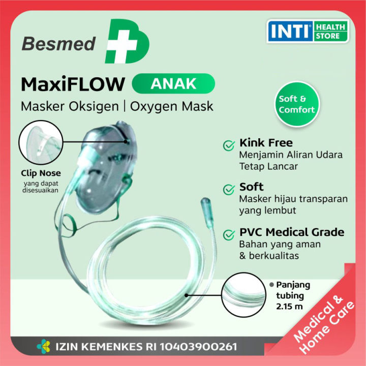 Besmed | Maxiflow Masker Oksigen Anak | Maxiflow Oxygen Mask | Lazada ...