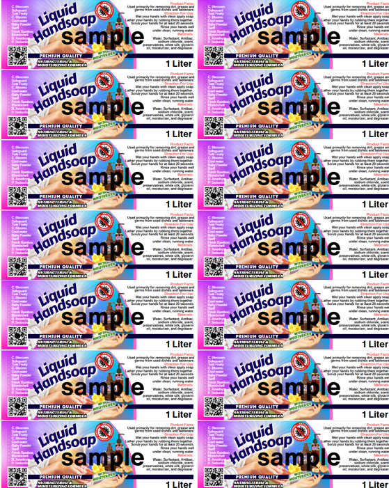 Generic Sticker Label for Liquid Hand soap (Vinyl Waterproof) | Lazada PH