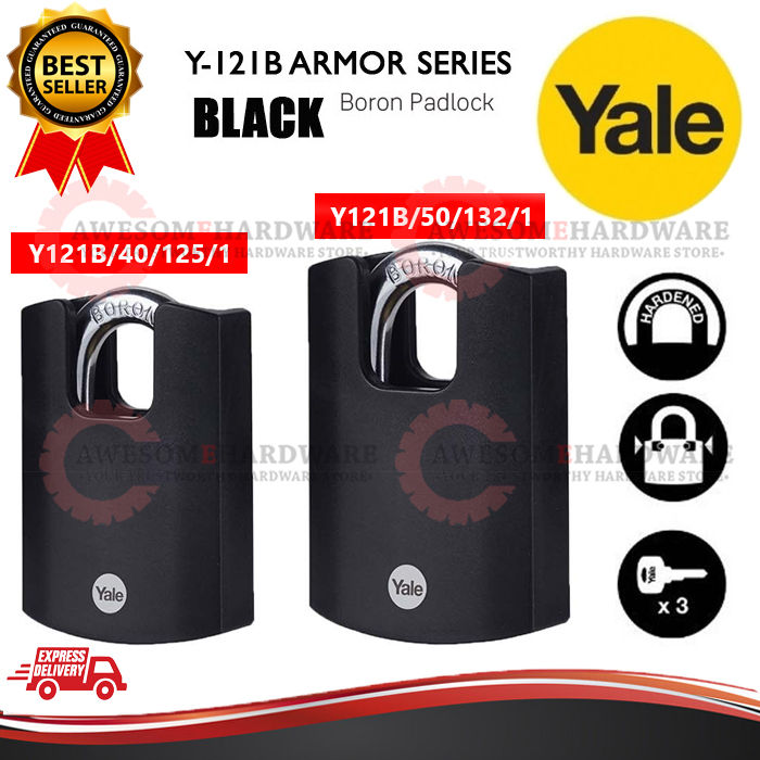 (40MM) YALE Y121B Y121B/40/125/1 ANTI CUT PADLOCK WITH ARMOUR REPLACE ...