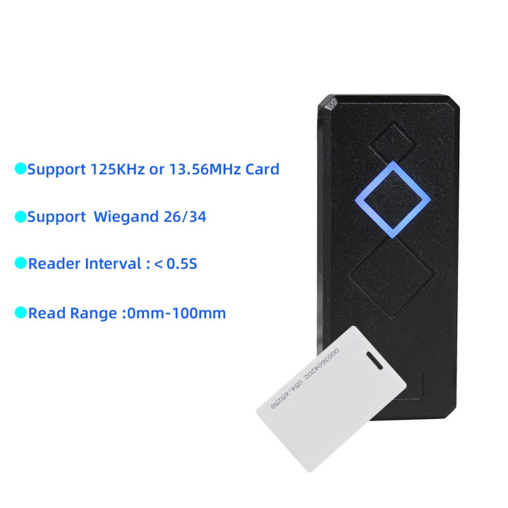 RFID Door Card Reader Wiegand 26 34 125khz 13.56mhz IC ID Card Reader ...