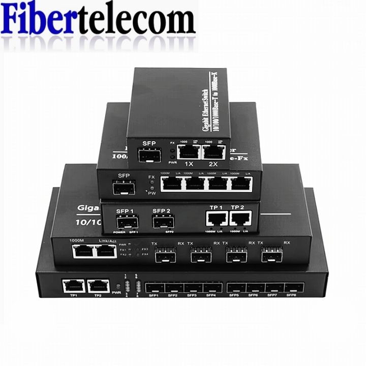 Ethernet fiber switch SFP ports Gigabit SFP Media converter 1000Mbps Optical fiber | Lazada PH