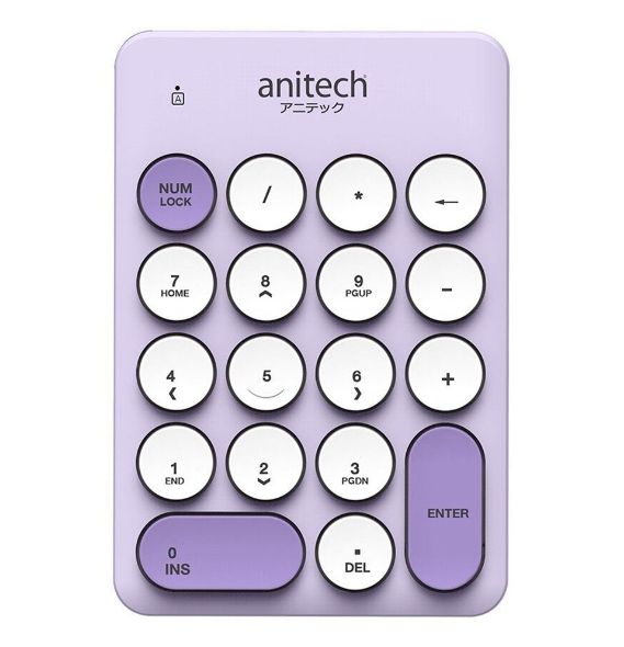 WIRELESS NUMERIC KEYBOARD (แป้นพิมพ์ตัวเลขไร้สาย) ANITECH N186-PU ...