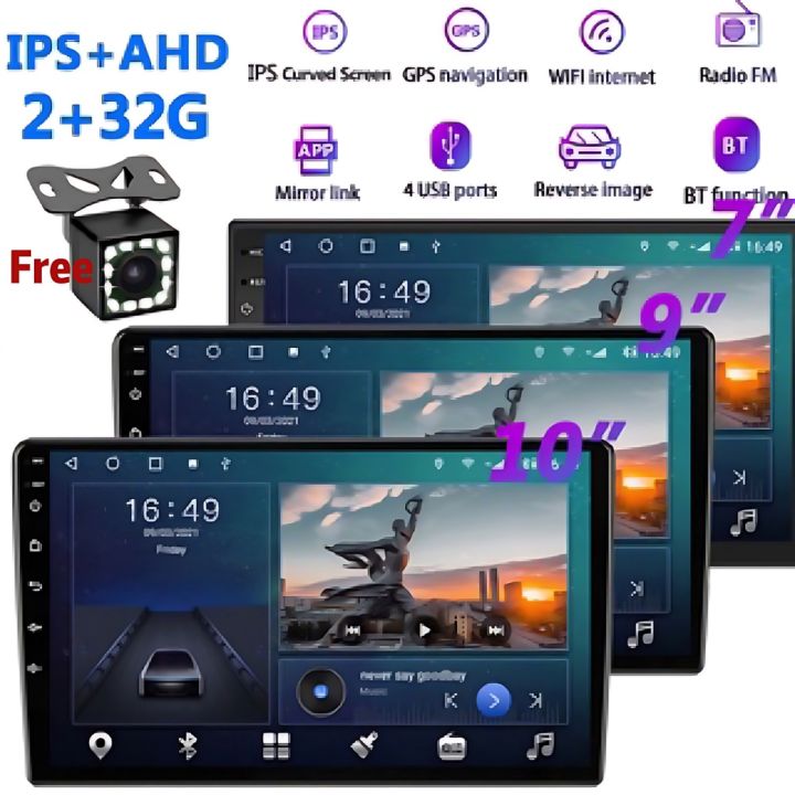 4G+32G IPS Screen Head Unit 7/9/10 Inch Car Android 12 Navigasi Untuk TOYOTA Daihatsu Mitsubishi ...